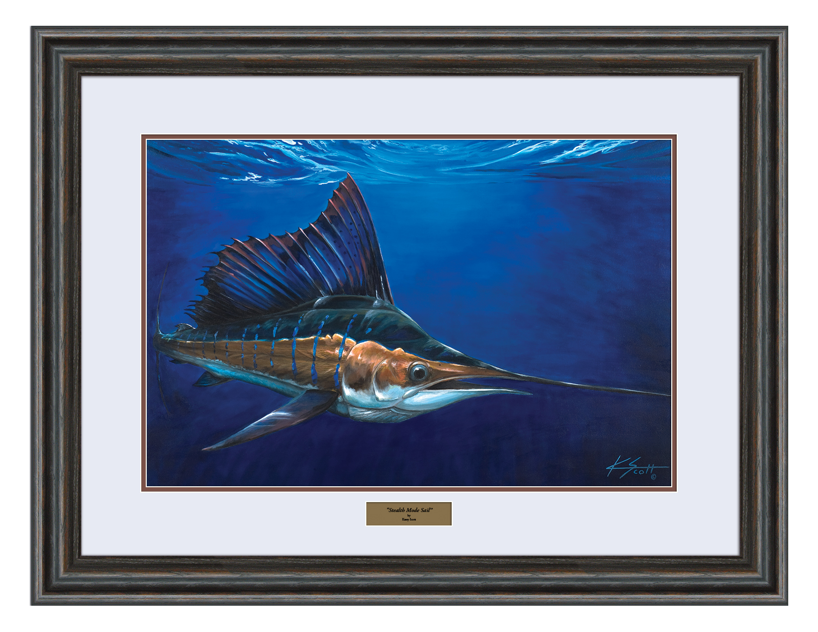 Reflective Art Framed Artwork Stealth Mode Sail by Kasey Scott | Bass ...